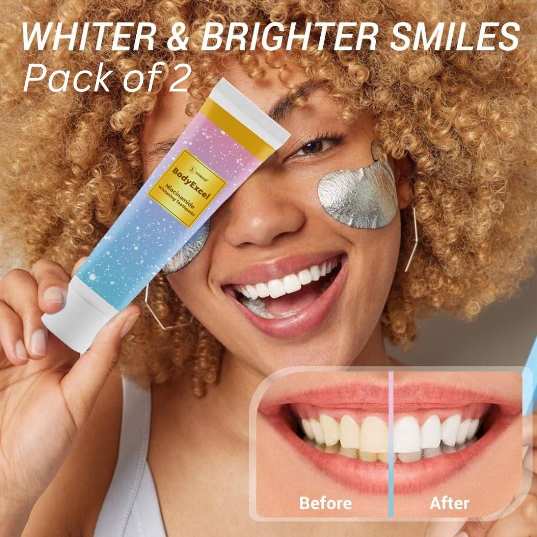 Niacinamide Whitening Toothpaste 50g (Pack of 2) – Miss Attitude